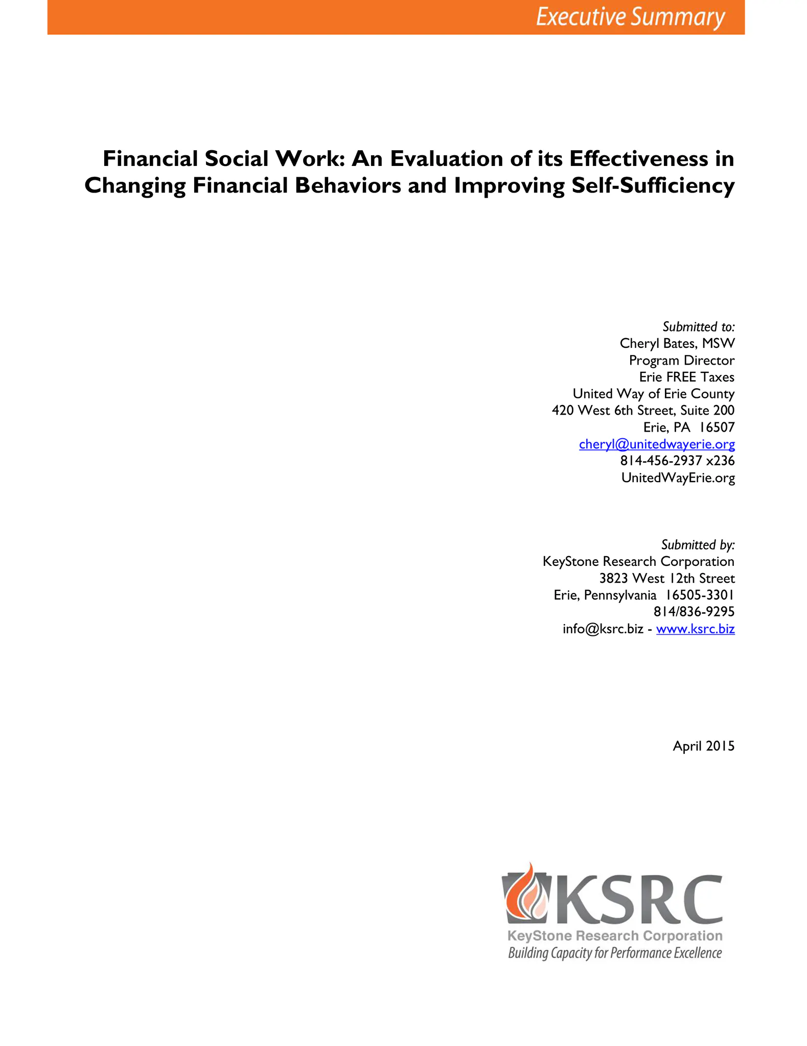 Financial Social Work Research Report | Financial Social Work